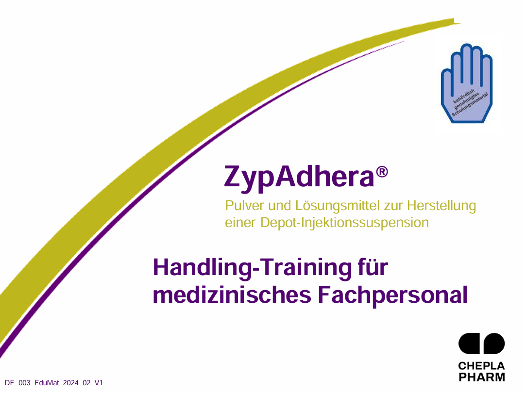 Schulungsmaterial – ZypAdhera
